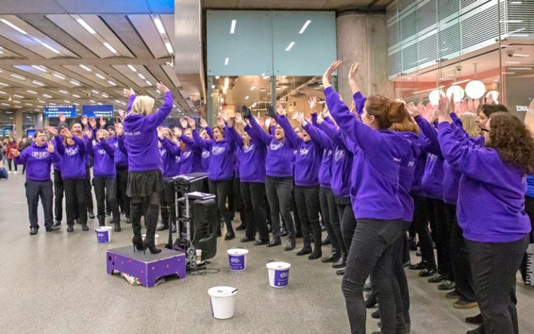Raising the rafters with Popchoir at London St Pancras